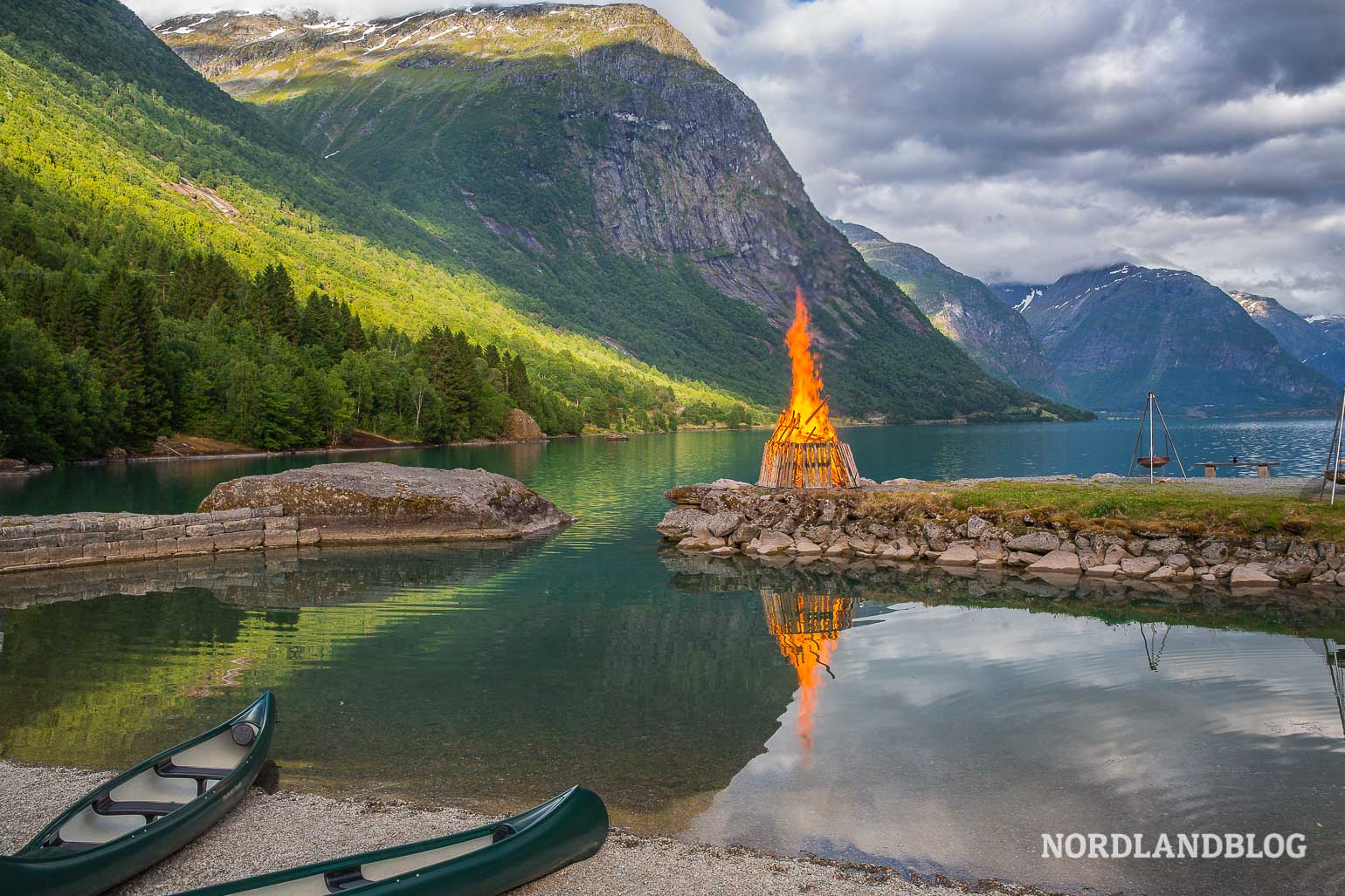 Campingplatz Norwegen: PlusCamp Sande Camping bei Loen (Nordfjord)