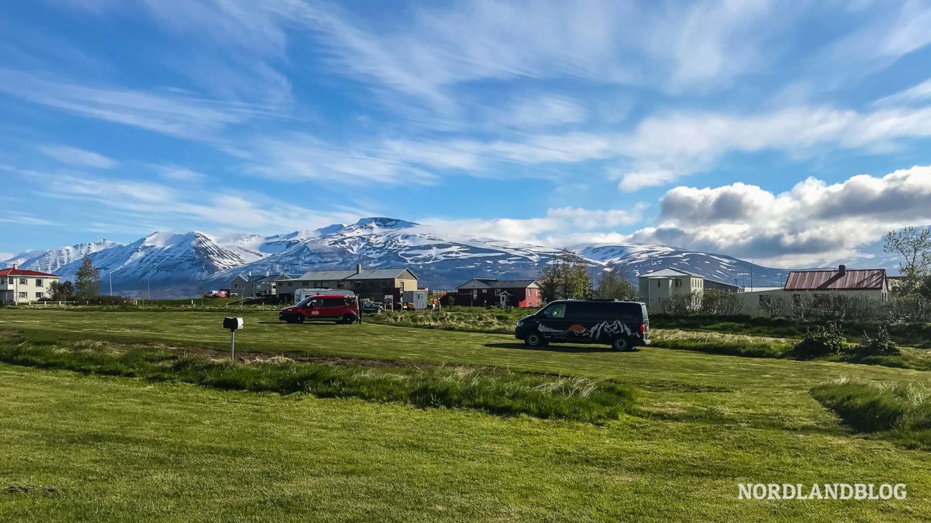 Island mit dem Kastenwagen: Campingplatz Tjaldstæði Hauganes