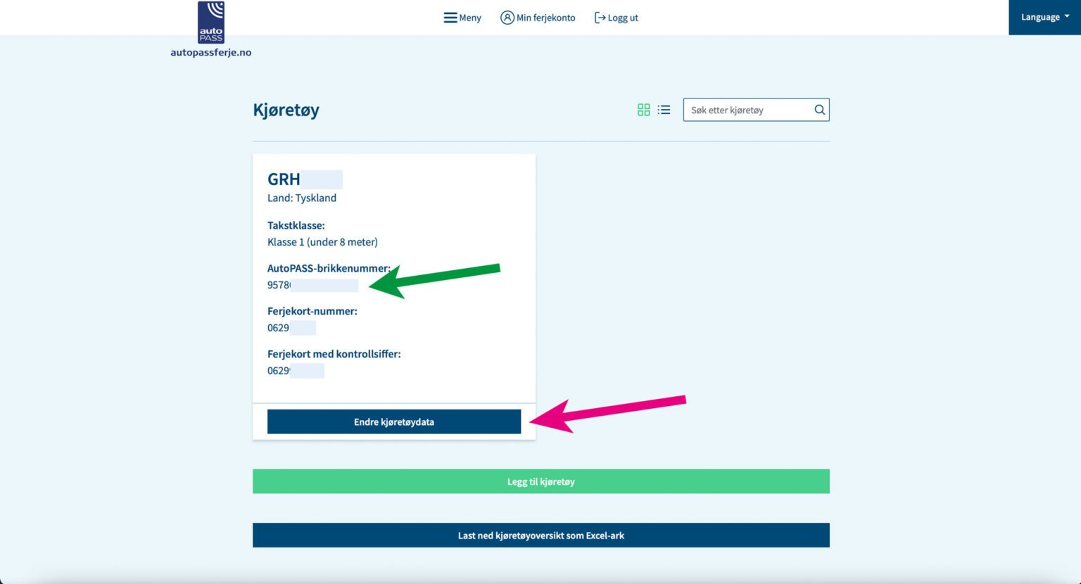 Anleitung: BroBizz / AutoPass mit Ferjekort-Account verbinden