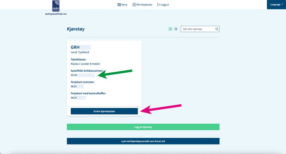 Anleitung: BroBizz / AutoPass mit Ferjekort-Account verbinden