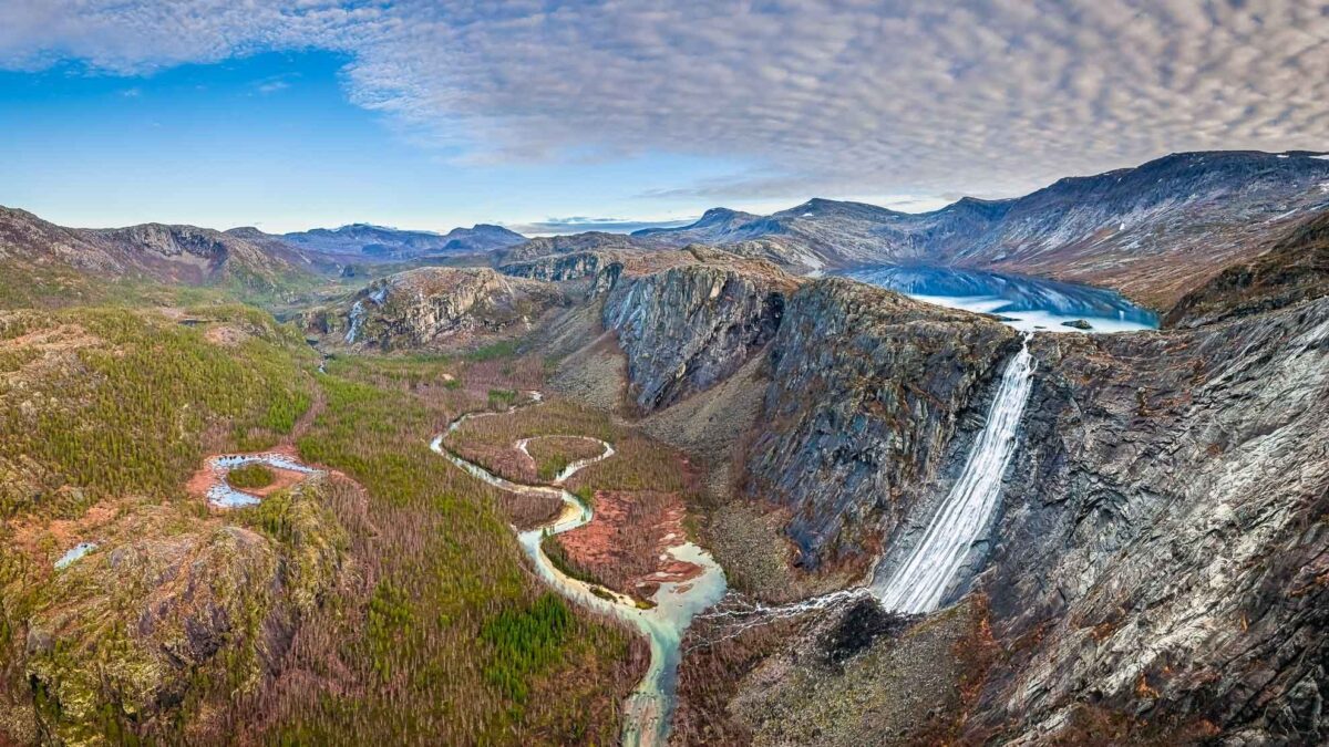 Wanderung zum Litlverivassforsen im Rago Nationalpark